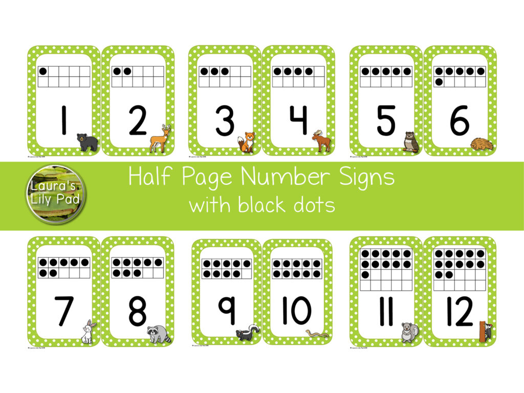 Forest Animals Number Signs - Made By Teachers