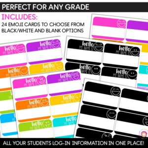 Editable Student Log In Cards | Usernames and Passwords - Made By Teachers