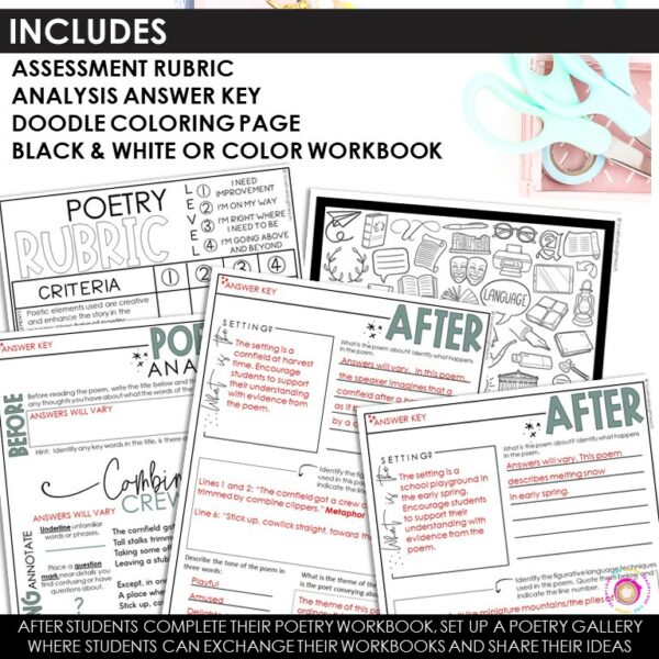Poetry Workbook | Reading and Writing Poetry | Poetry Portfolio - Made ...