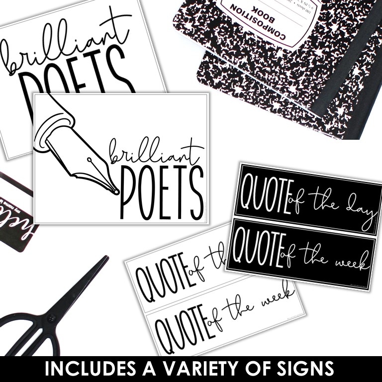 Famous Poets Bulletin Board Set | Posters | Poetry | Made By Teachers