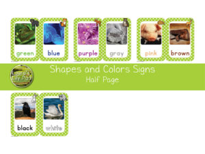 Forest Animals Colors and Shapes Signs - Made By Teachers