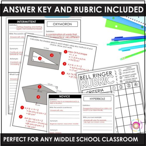 ELA, VISUAL ARTS, & MATH Winter Bell Ringer Journal For Upper ...