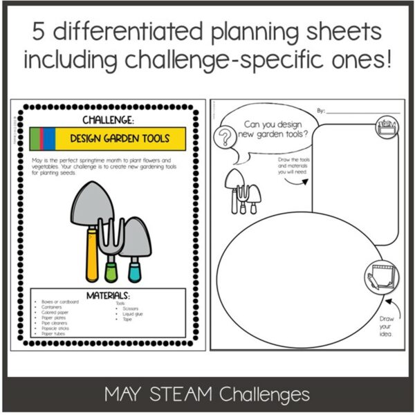 May STEM Challenges and Spring Kindergarten STEM Activities - Made By ...