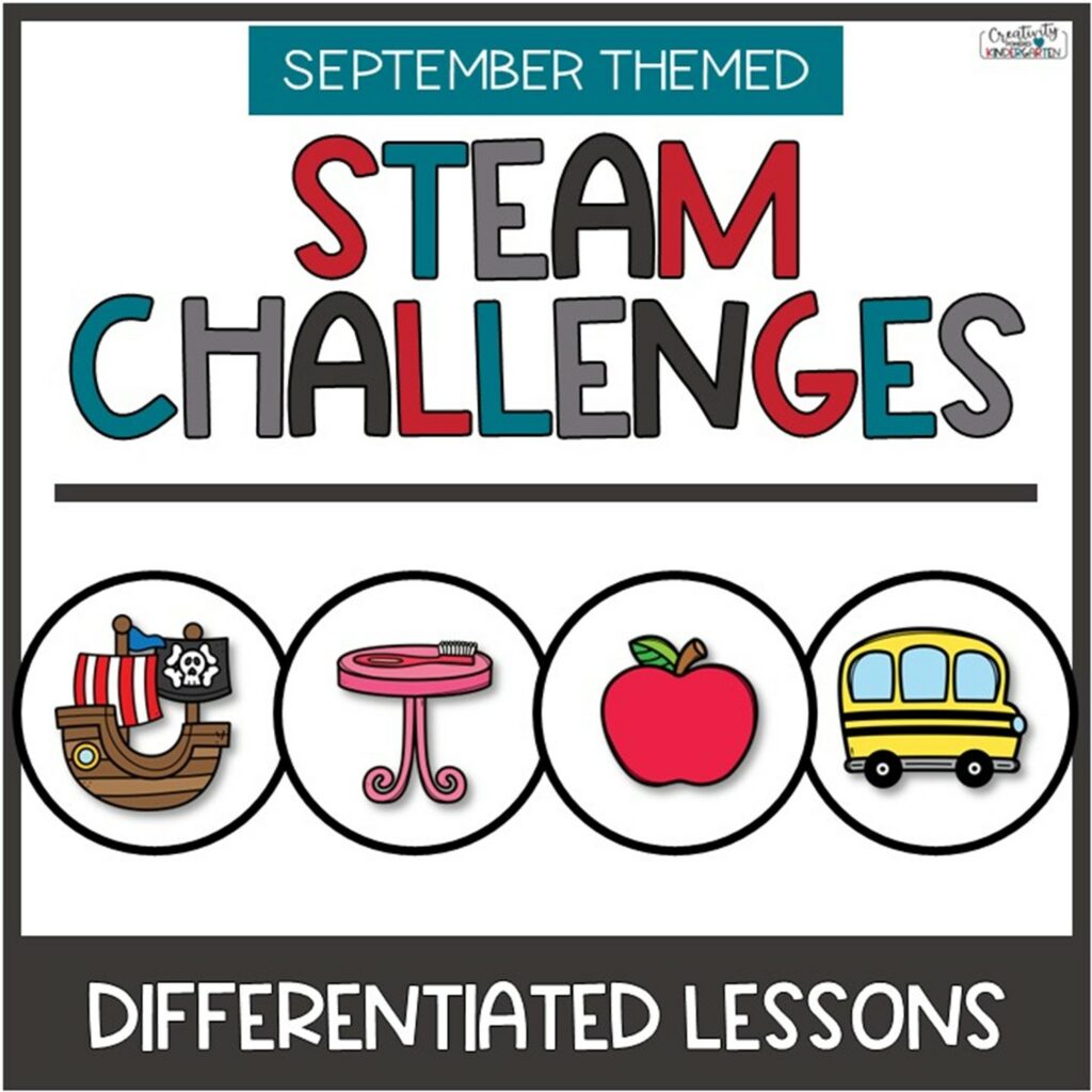 Back to School Kindergarten STEM Activities and Challenges for ...