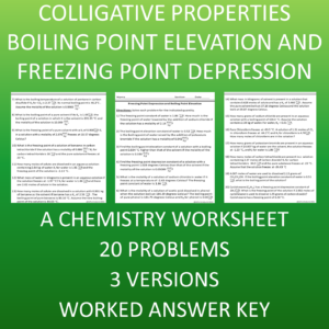 Boiling Point Elevation and Freezing Point Depression Chemistry ...