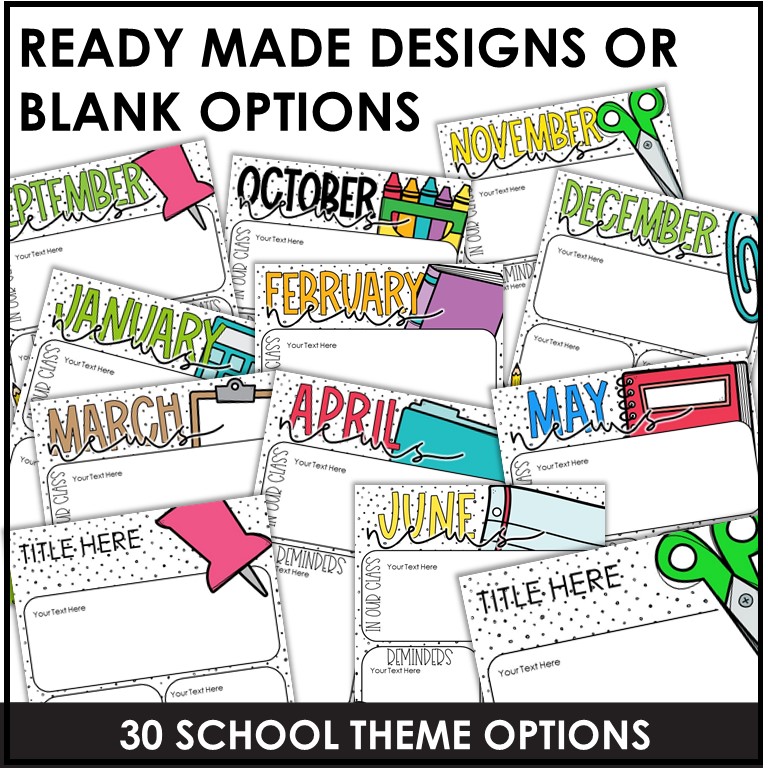 Classroom Newsletter Templates | Editable | Print or Digital | Made By ...