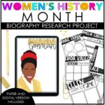 Women's History Month Biography Research Project | Print & Digital ...