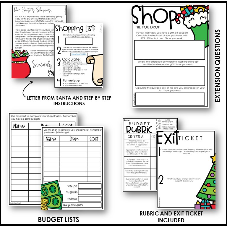 Christmas Shopping Spree | Financial Literacy | Print and Digital ...