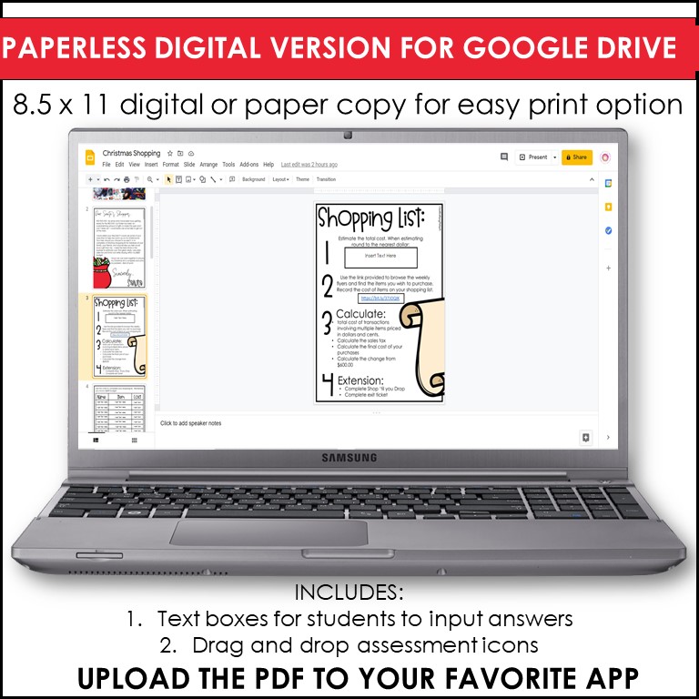 Christmas Shopping Spree | Financial Literacy | Print and Digital ...