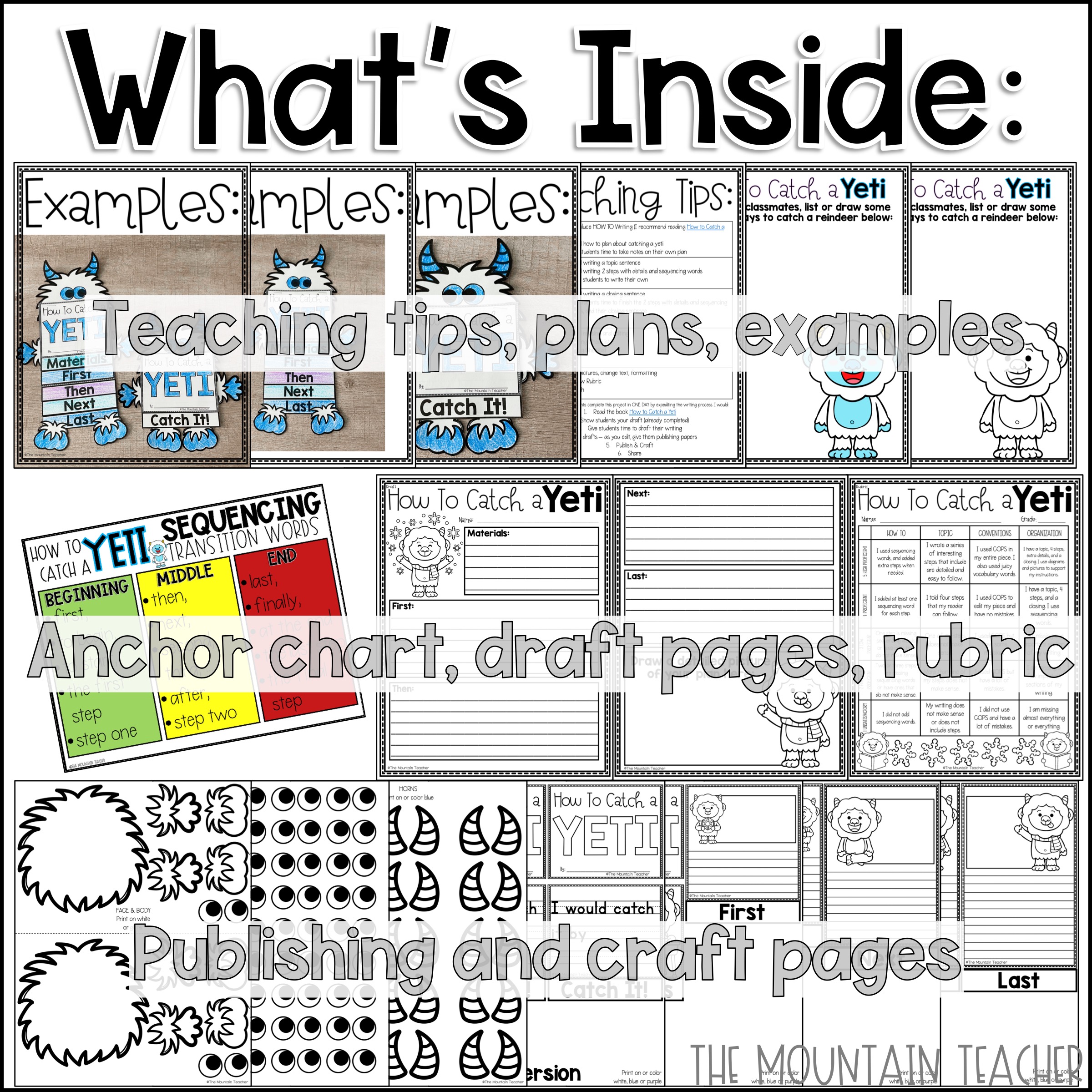 How To Catch a Yeti January Writing Template and Bulletin Board Craft ...