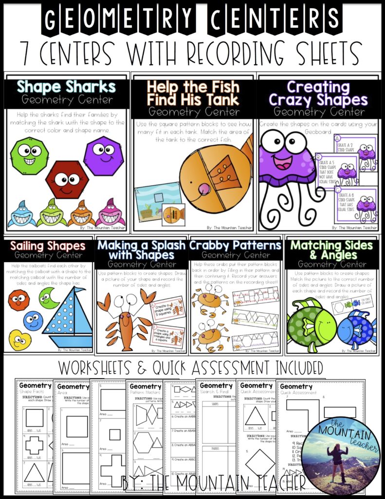 Geometry and Shapes Activities | 2nd Grade Math Centers - Made By Teachers