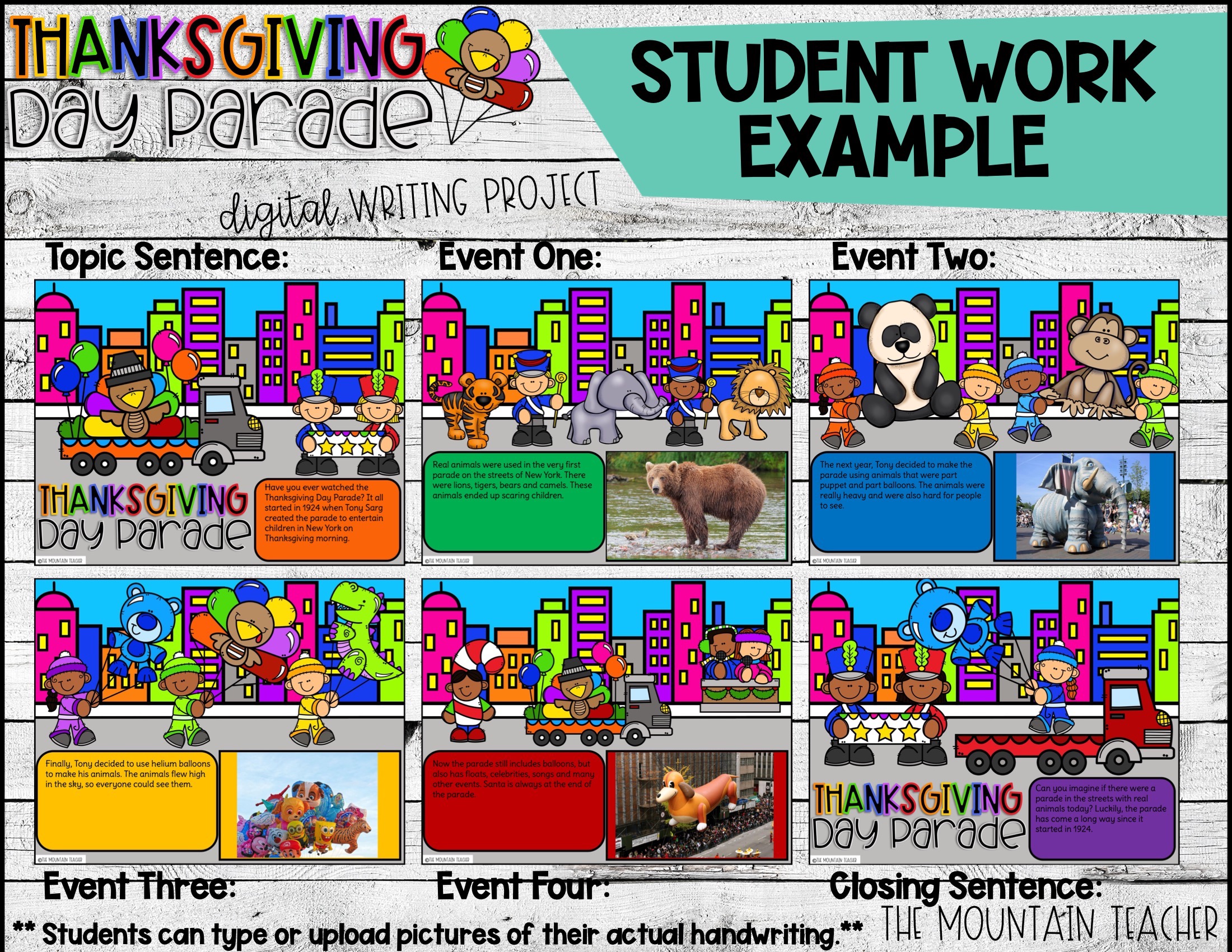 Macys Thanksgiving Day Parade Google Slides Writing Template and Videos ...