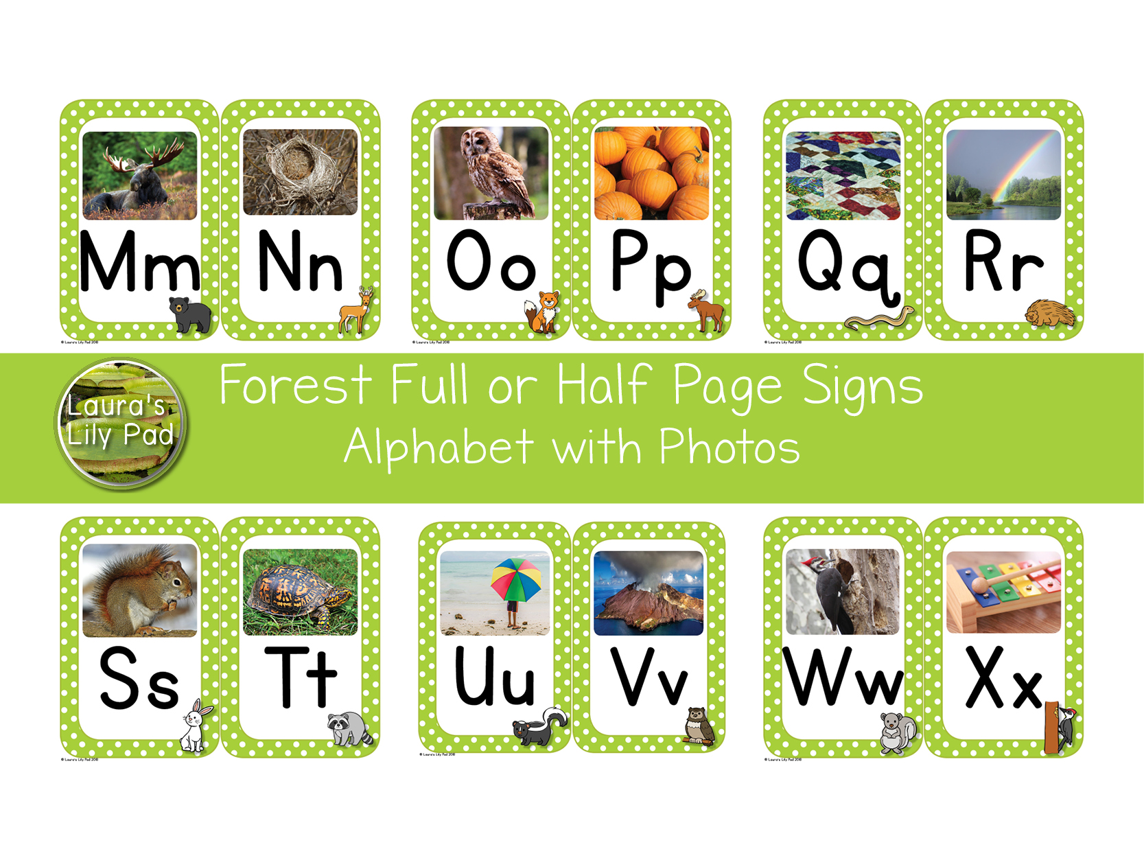 Forest Animal Alphabet Signs | Made By Teachers