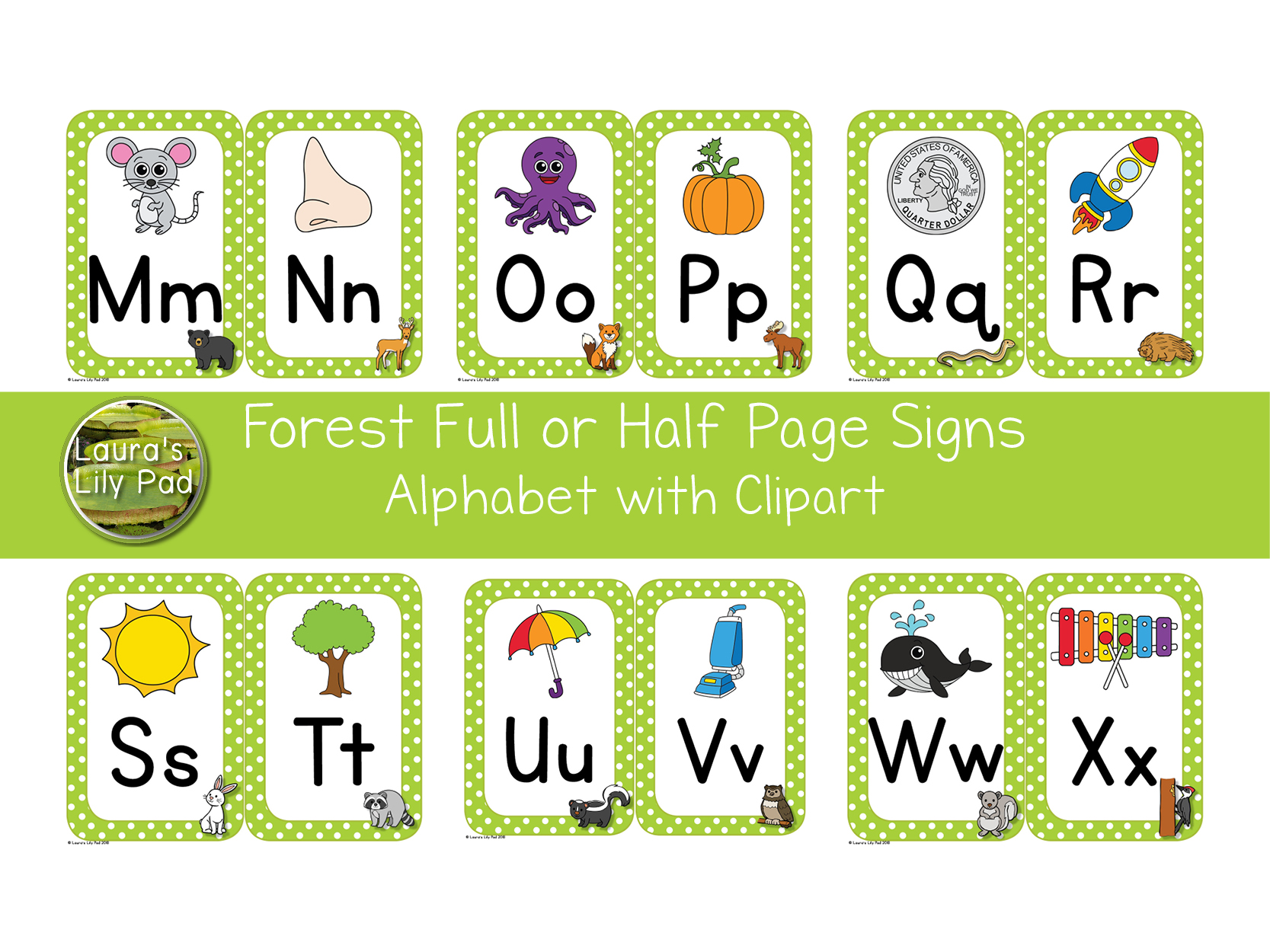 Forest Animal Alphabet Signs | Made By Teachers