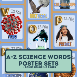 A-Z of Science Poster Bundle with BONUS coloring pages | Made By Teachers