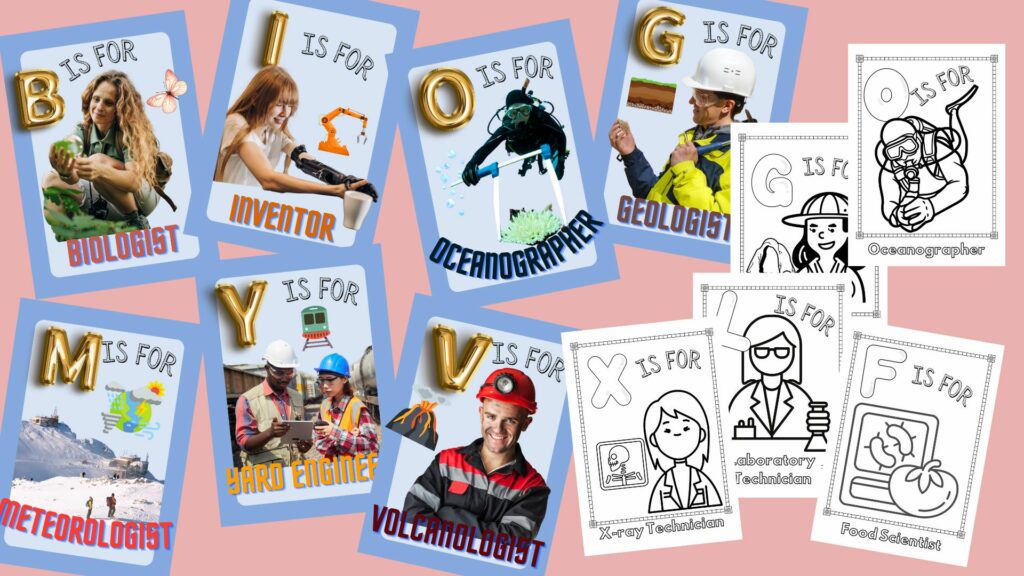 A-Z of Science Poster Bundle with BONUS coloring pages | Made By Teachers