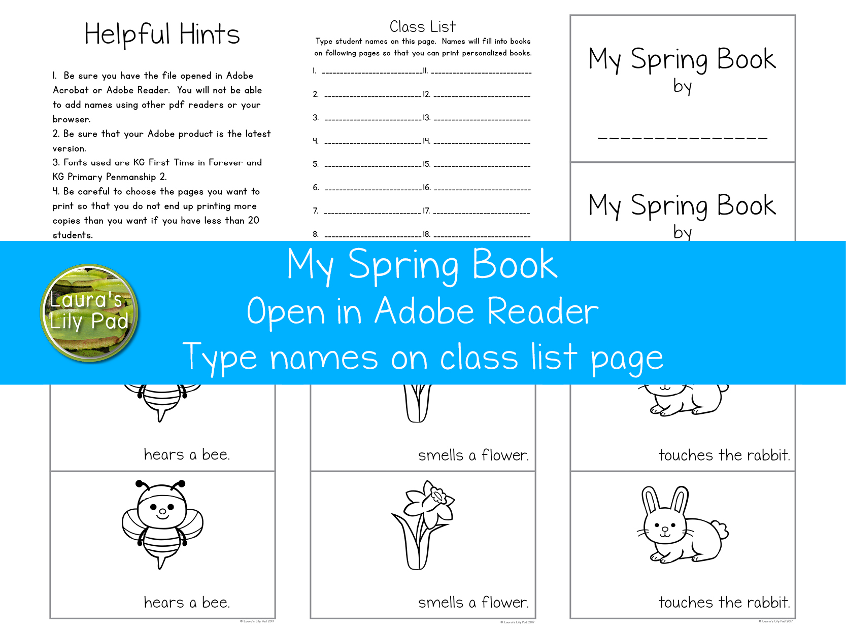 My Spring Book Editable and Personalized | Made By Teachers