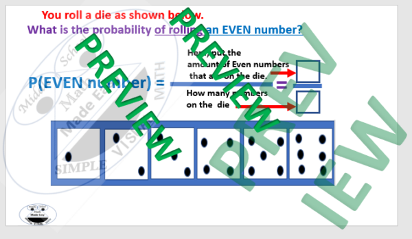 Probability of simple events: Worksheets with visuals and steps - Made ...