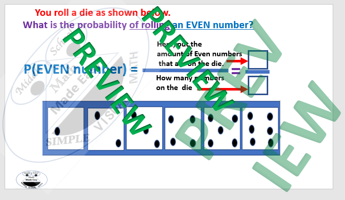 Probability of simple events: Worksheets with visuals and steps - Made ...