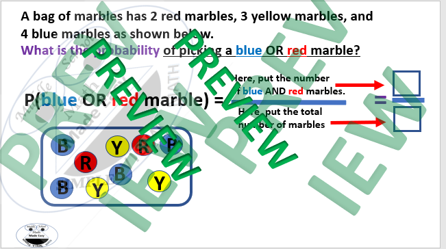Probability of simple events: Worksheets with visuals and steps - Made ...