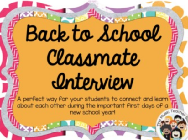 NEW! Back to School Classmate, Peer, or Partner Interview - Made By ...