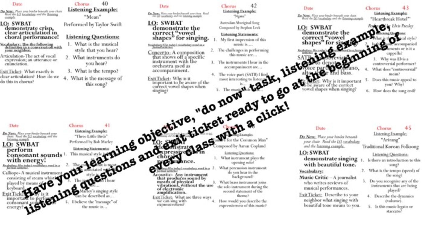 CHORUS CLASS STARTER SLIDES- START EVERY CLASS THE RIGHT WAY! - Made By ...