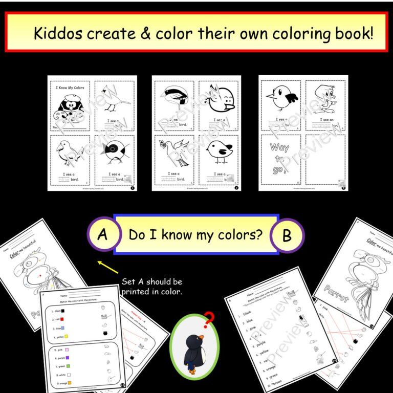 Colors mini-book & more Video & W.Sheets "I Know My Colors" - Made By ...
