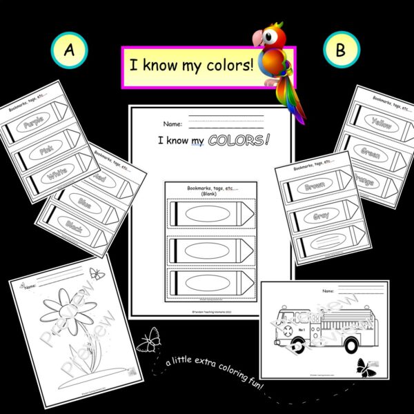 Colors mini-book & more Video & W.Sheets "I Know My Colors" - Made By ...