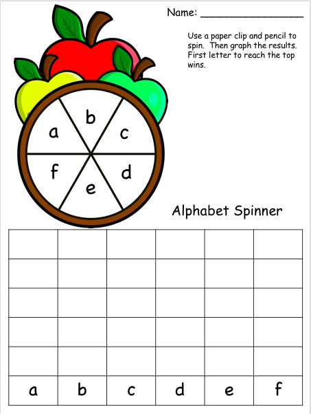 Alphabet Spinners: An Apple Themed Letter Recognition Game | Made By ...