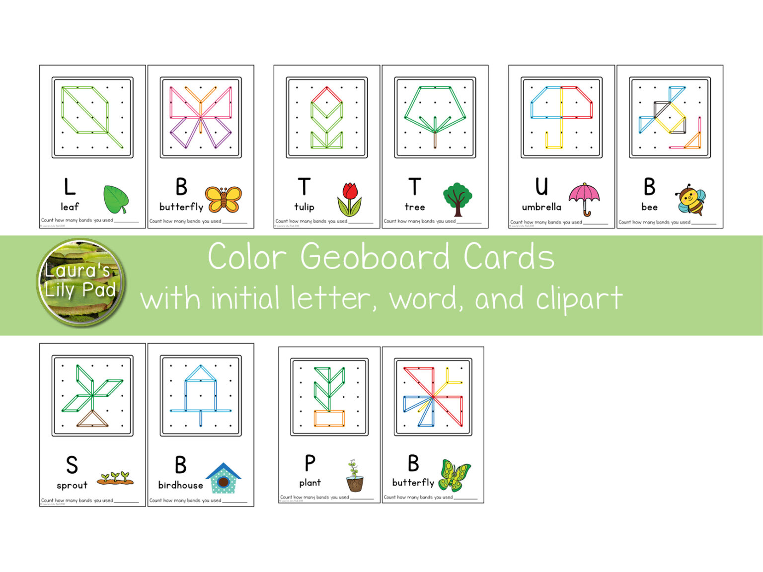 Spring Geoboard Cards - Made By Teachers