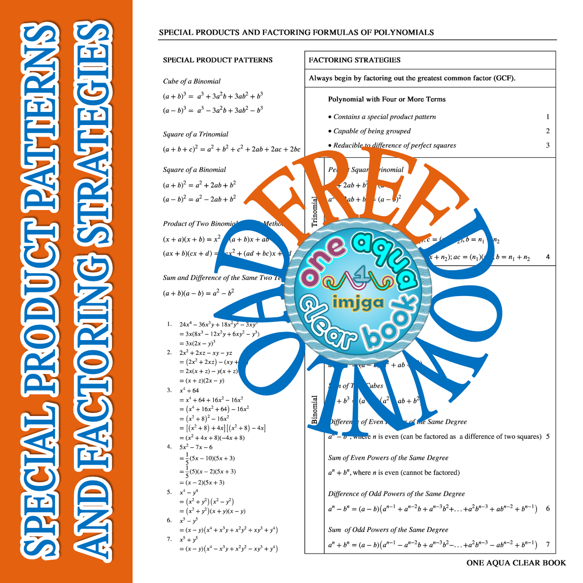 Special Products And Factoring Strategies Made By Teachers Special Products And Factoring Strategies Made By Teachers