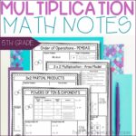 5th Grade Place Value, Multiplication, Exponents Math Notes | Made By ...
