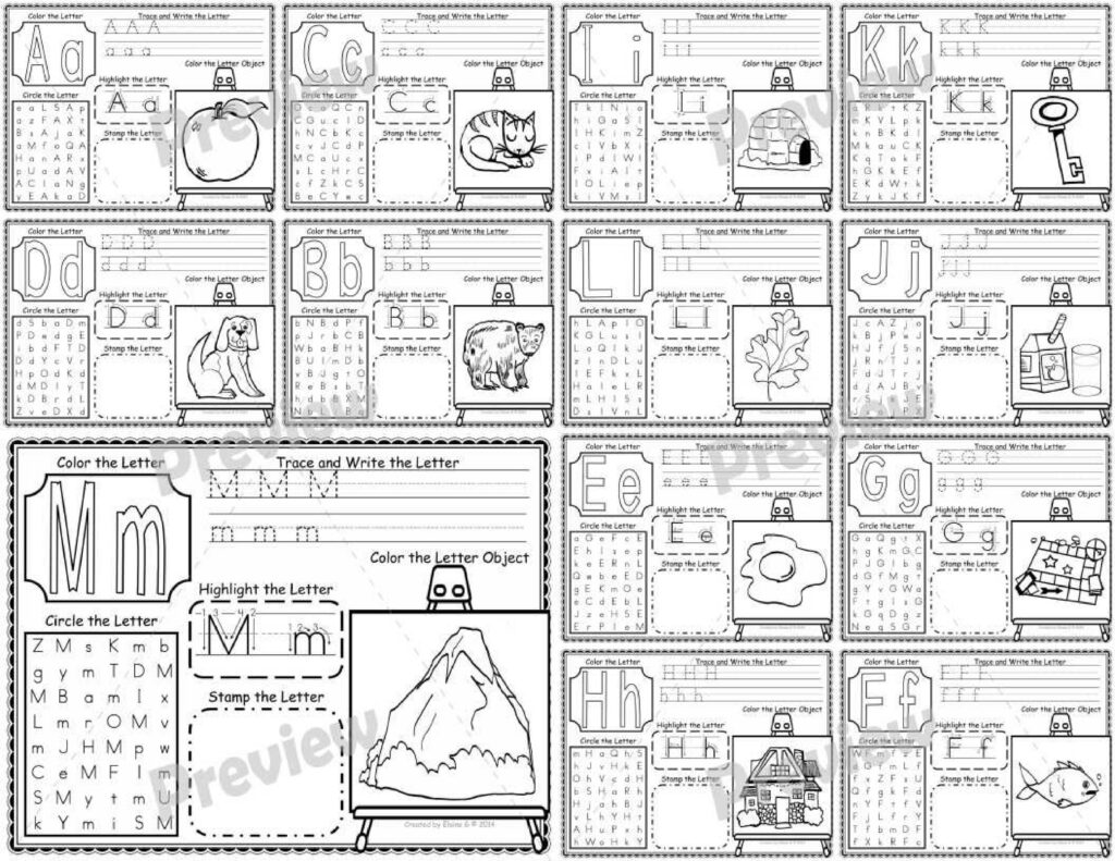 Alphabet Practice Sheets for Letters Aa to Zz | Made By Teachers