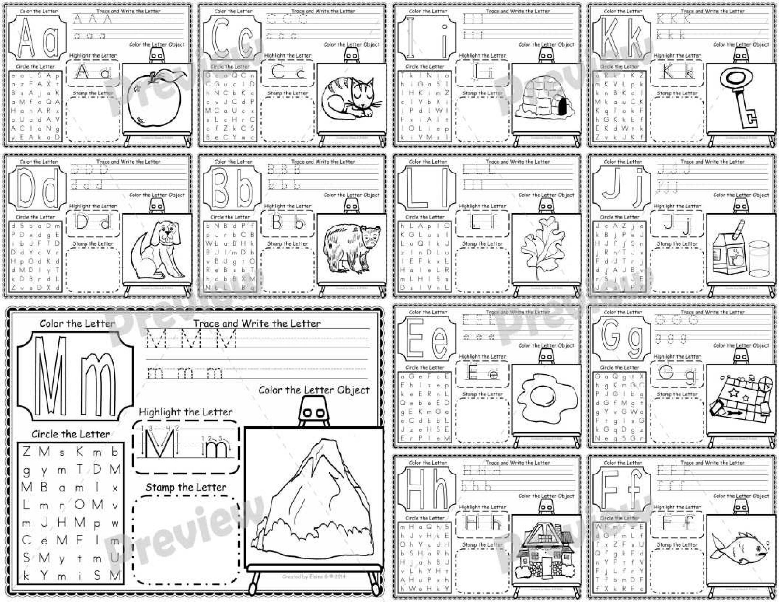 Alphabet Practice Sheets for Letters Aa to Zz | Made By Teachers