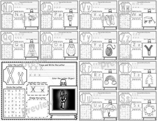 Alphabet Practice Sheets for Letters Aa to Zz | Made By Teachers