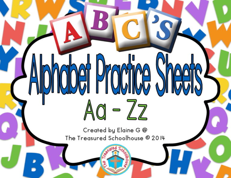 Alphabet Practice Sheets for Letters Aa to Zz - Made By Teachers