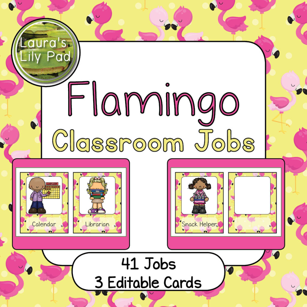 Classroom Jobs Flamingo Theme - Made By Teachers