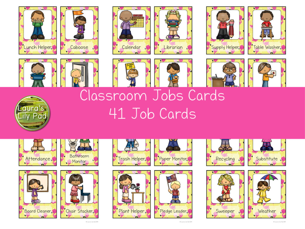 Classroom Jobs Flamingo Theme | Made By Teachers