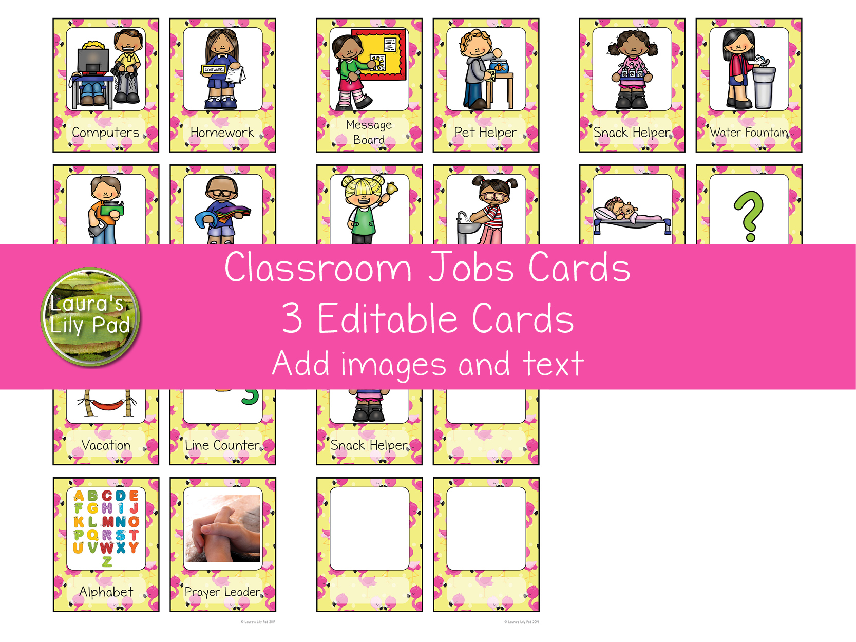 Classroom Jobs Flamingo Theme - Made By Teachers