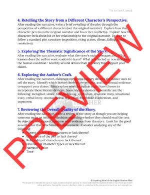 "The Tree" by H.P. Lovecraft Close Reading Analysis Worksheet | Made By ...