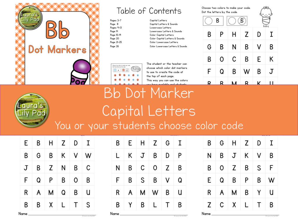 Alphabet Letter B Dot Marker Center - Made By Teachers