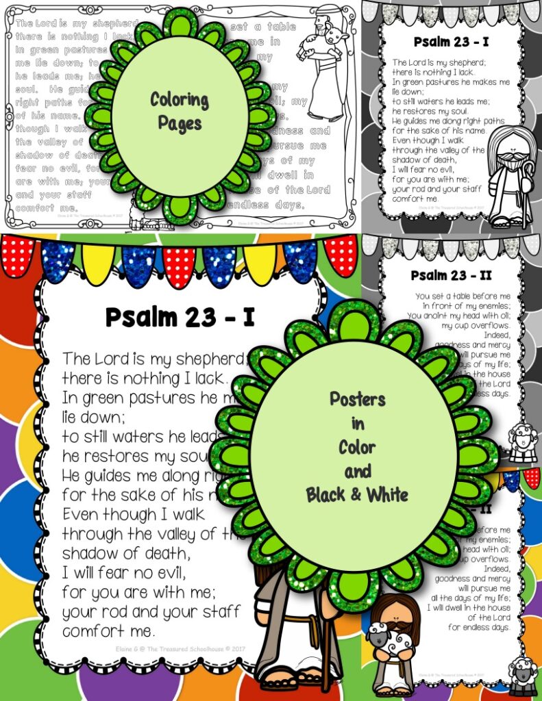 Psalm 23 The Lord is My Shepherd Worksheet and Activity Pack | Made By ...
