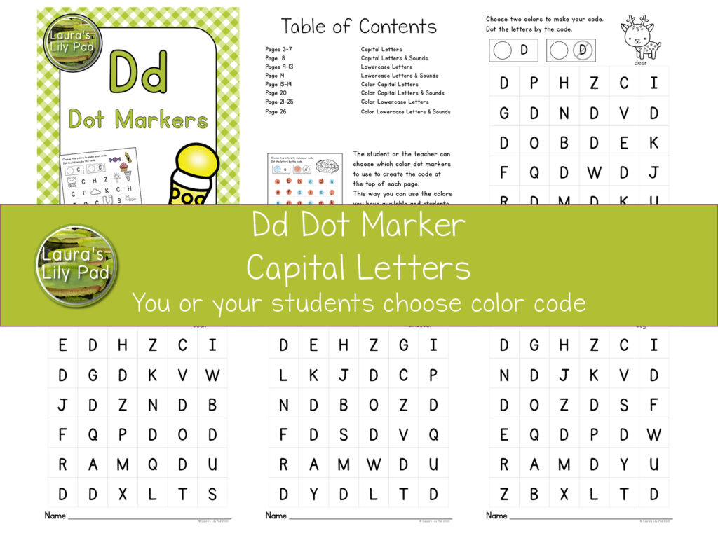 Alphabet Letter D Dot Marker Center | Made By Teachers