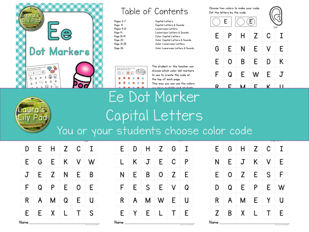 Alphabet Letter E Dot Marker Center - Made By Teachers