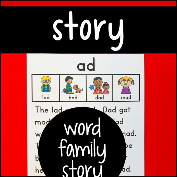 CVC Word Reading Fluency for ad Word Family | Made By Teachers