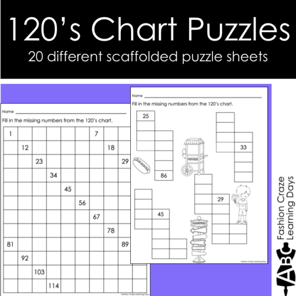 120 Chart Puzzles - Made By Teachers