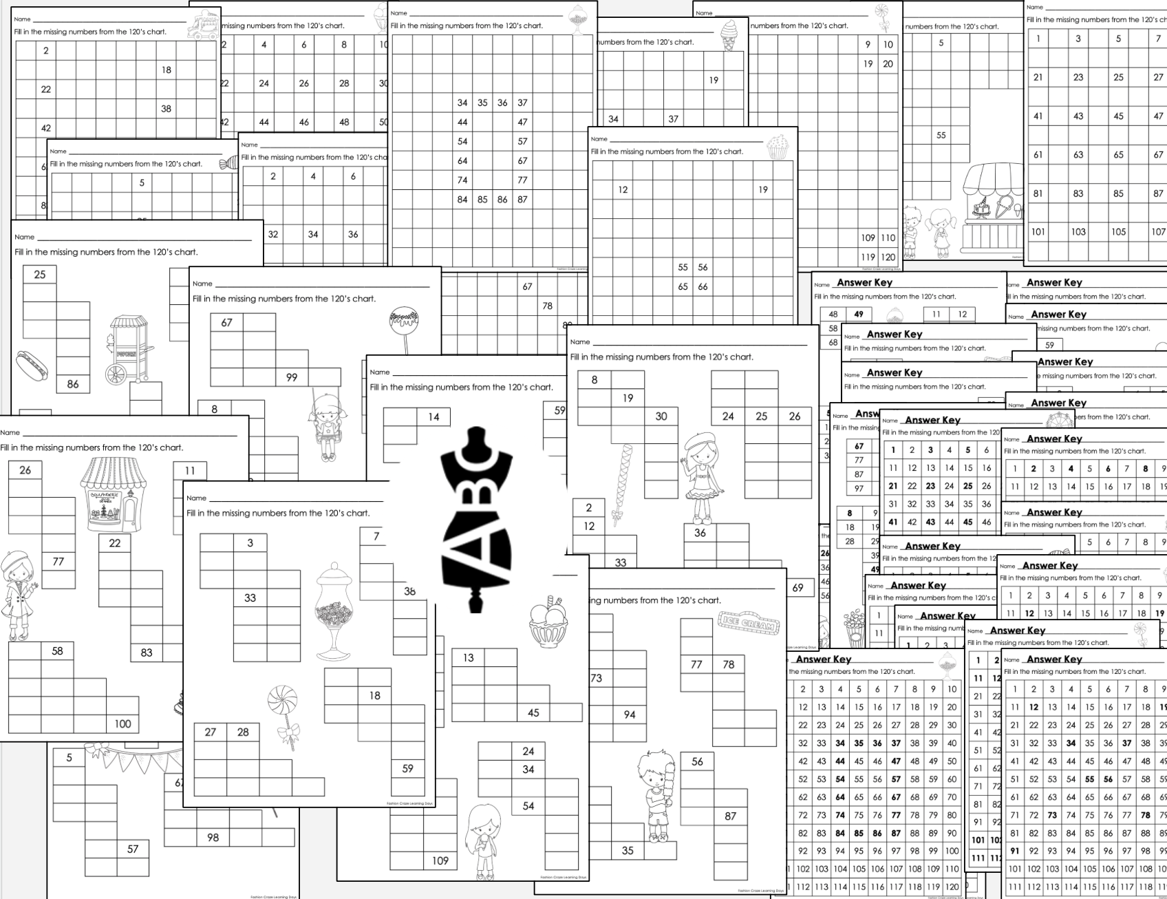 120 Chart Puzzles - Made By Teachers