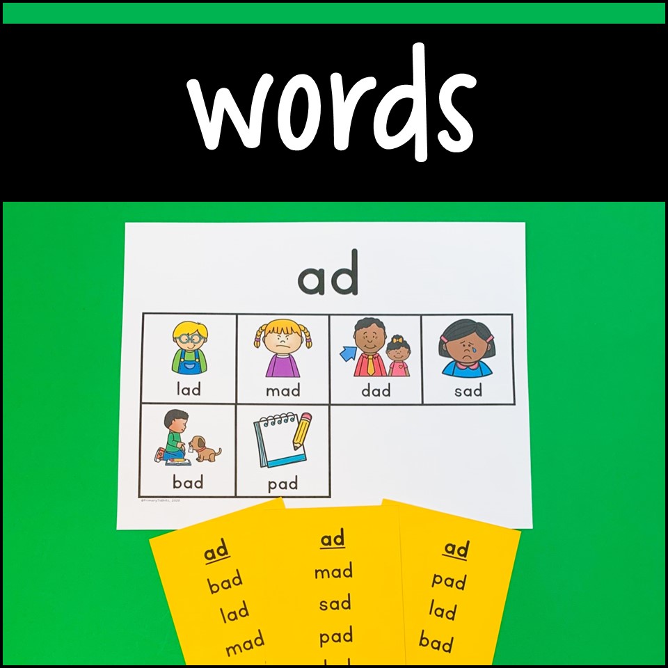 CVC Word Reading Fluency for ag Word Family - Made By Teachers