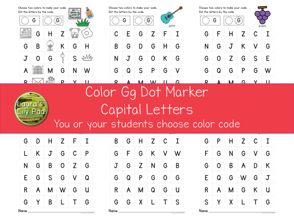 Alphabet Letter G Dot Marker Center | Made By Teachers