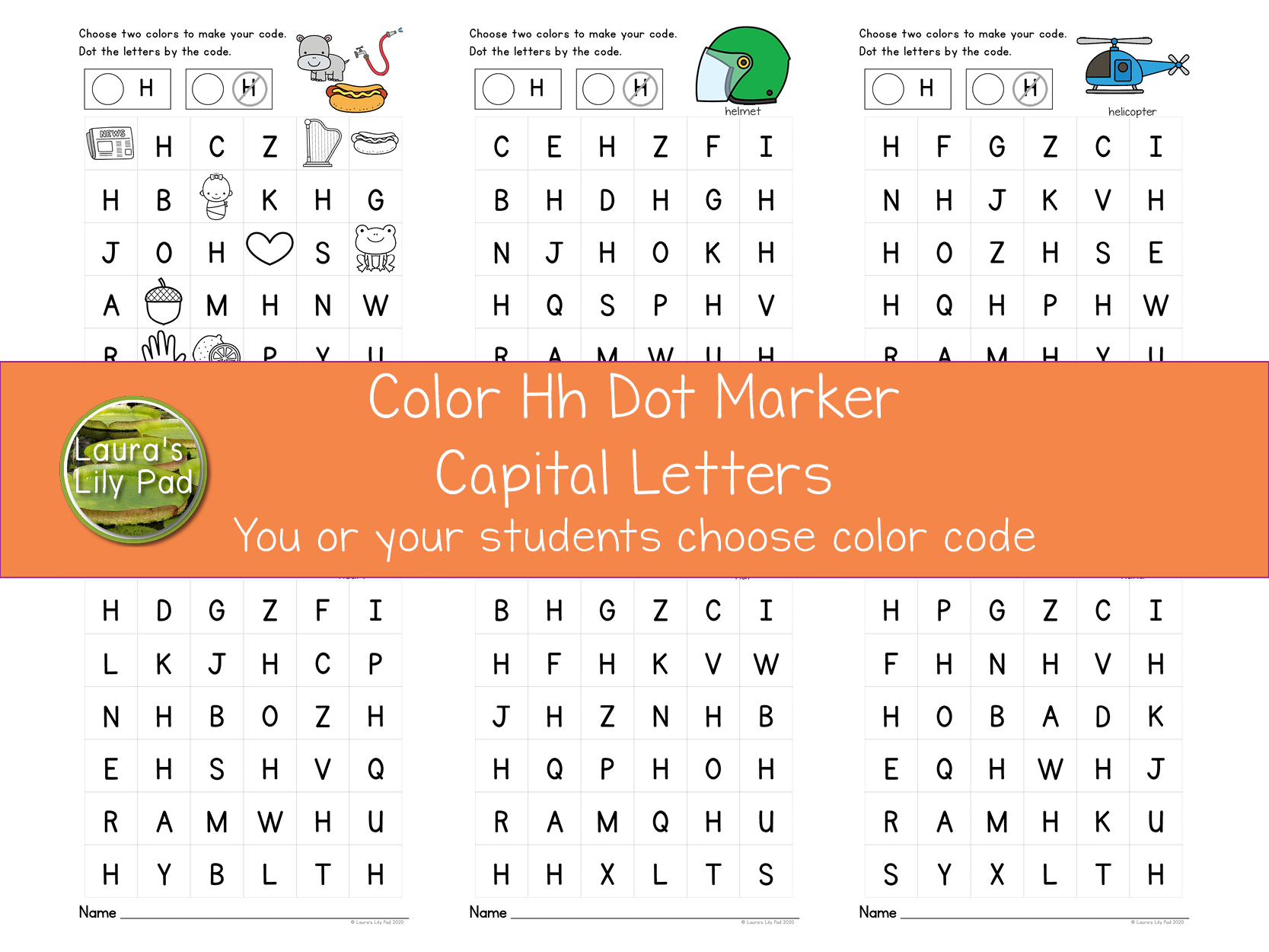 Alphabet Letter H Dot Marker Center - Made By Teachers